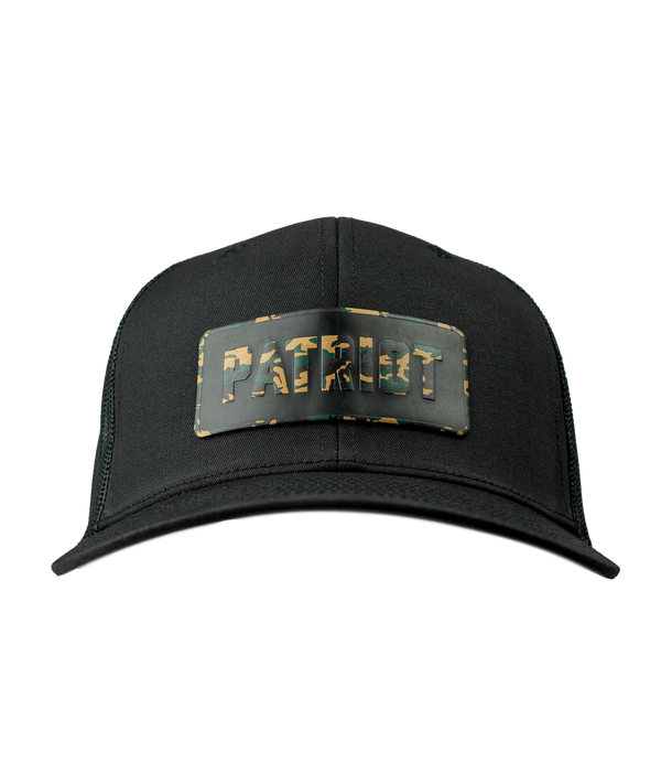 Camo Patriot Leather Patch Hat - officialhodgetwins