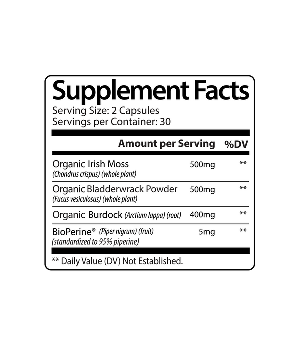 Damn Good™ Sea Moss Multimineral Complex - 60 Capsules (30 Servings ...