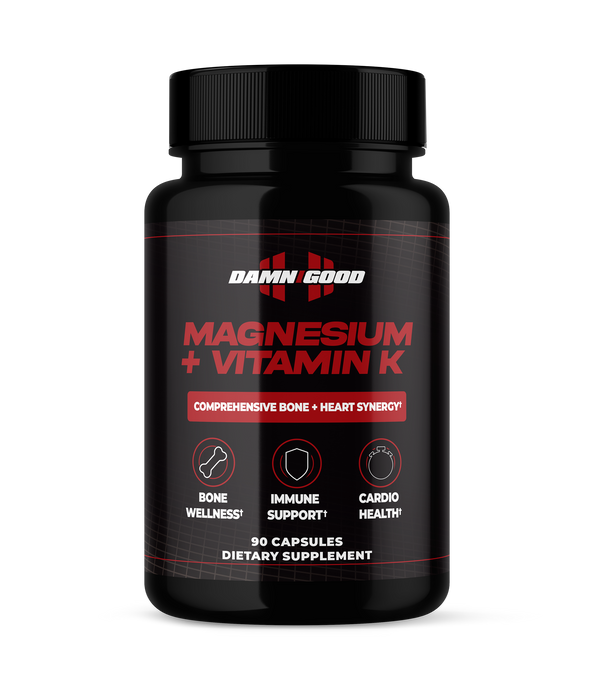 Damn Good™ Magnesium + Vitamin K - 90 Capsules (30 Servings ...