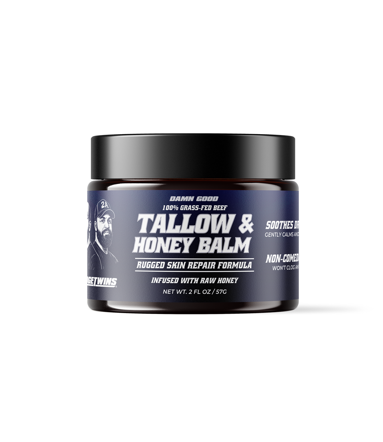 Damn Good Grass-Fed Beef Tallow & Raw Honey Balm – officialhodgetwins
